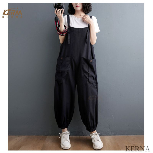 Комбинезон Женский KERNA, размер 54, 56 черный На любой сезон с открытыми плечами Вечерний ...