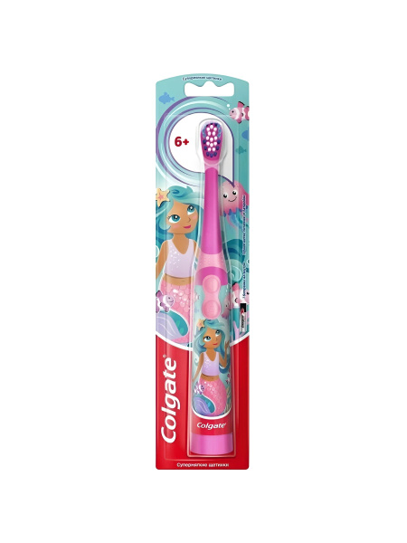 Зубная щетка электрическая детская COLGATE Mermaid, супермягкие щетинки ...