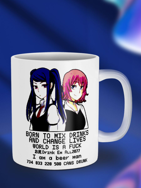 Кружка CHIYODAD "Born To Mix Drinks VA-11 HALL-A", 330 мл купить c ...