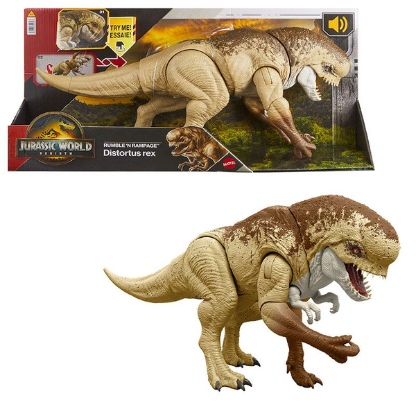 Mattel Jurassic World Rebirth Грохот и неистовство Distortus Rex/d-rex ...