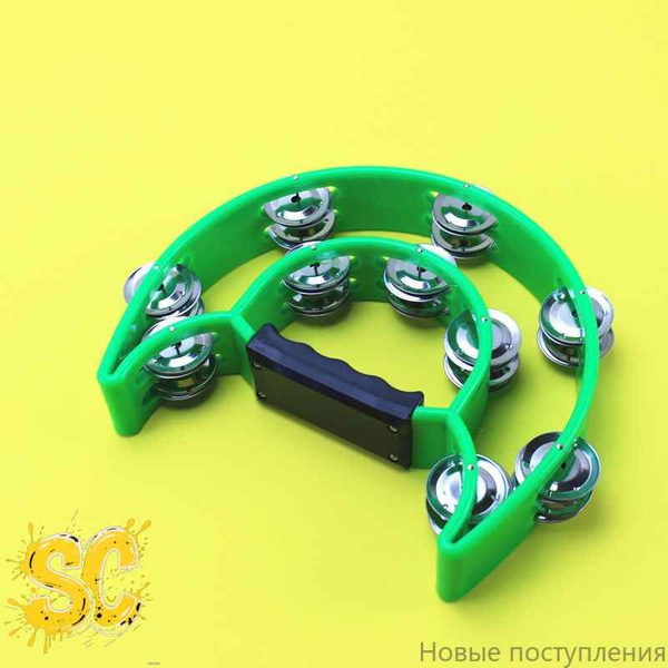 FLIGHT FTHP-20 Пластиковый тамбурин 'Двойной полумесяц' с 20 джинглами ...