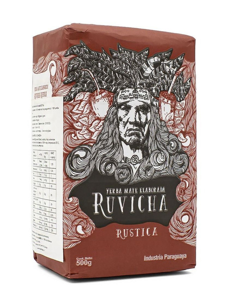 Чай йерба Мате Ruvicha Rustica, парагвайский, крепкий сорт, 500 гр ...