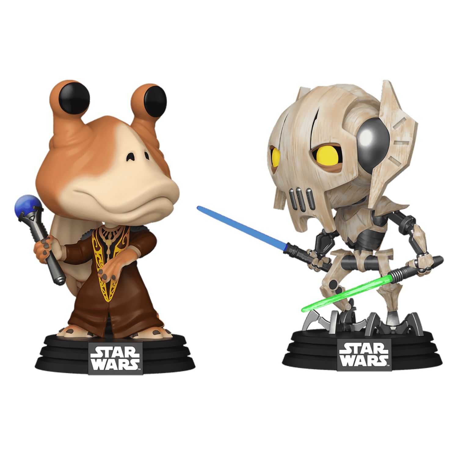 Funko POP Bobble Star Wars Clone Wars Duels Jar Jar Binks vs General Grievous Exc 2PK 76862 OZON 1587559568