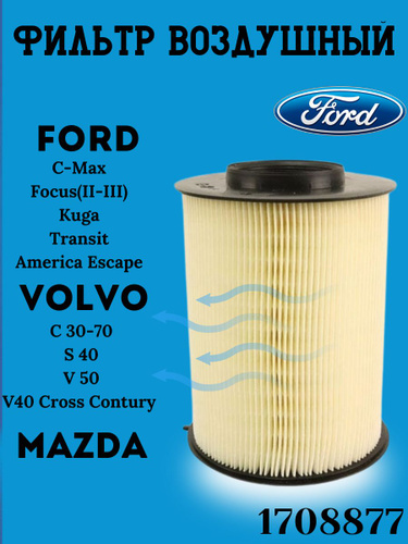 365 отзыв на Фильтр воздушный 1708877 Ford: Focus Kuga; Mazda: 3 5 ...