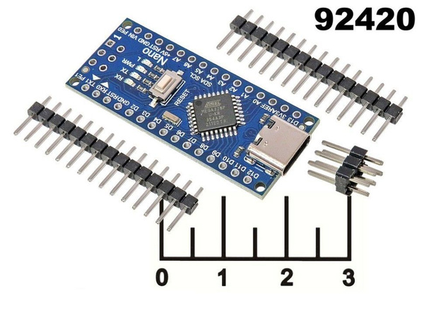 Радиоконструктор Arduino nano V3 Type C + ATMEGA328P + CH340G - купить ...