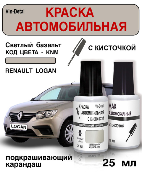 Краска во флакончике с кисточкой для Renault (2009-2022г), код цвета ...