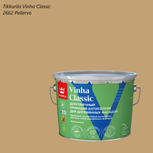 Краска Tikkurila Кроющий антисептик для деревянных фасадов Vinha ...