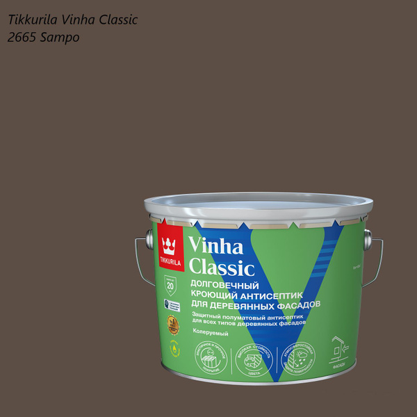 Краска Tikkurila Кроющий антисептик для деревянных фасадов Vinha ...