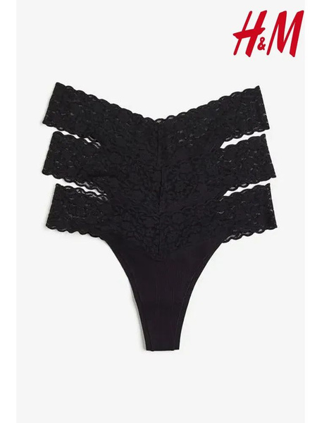 Комплект трусов H&M, 3 шт - купить с доставкой по выгодным ценам в интернет-магазине OZON ...