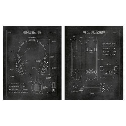 IKEA картина 40х50 см, 2 шт, Эскизы - купить по низкой цене в интернет ...