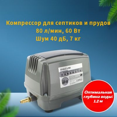 Электрический насос Guren Компрессор для септика и пруда_80, 220 л/мин ...