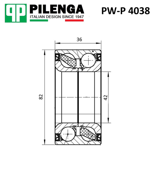 Подшипник ступицы передней (штука) перед Pilenga PW-P 4038 купить c доставкой на OZON по низкой ...