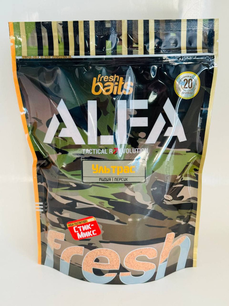 Стик микс FreshBaits ALFA УЛЬТРАС (МИДИЯ/ПЕРСИК) 750 г - купить с ...