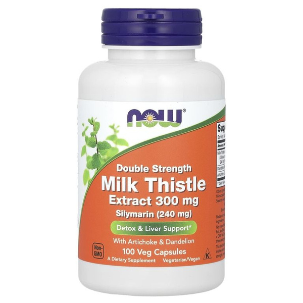NOW Silymarin Milk Thistle Extract 300 mg 100 caps Силимарин Расторопша ...