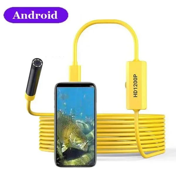 Эндоскопическая камера 1200P, зонд 8 мм, 8 светодиодов для смартфона ...