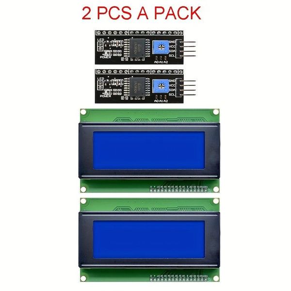 2 шт. IIC I2C TWI Serial 2004 20x4 ЖК-модуль Shield Blue для Raspberry ...