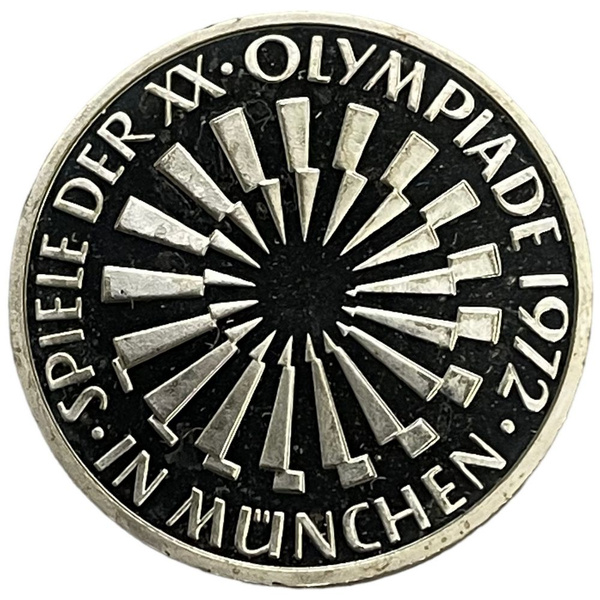 ФРГ 10 марок 1972 г. (XX летние Олимпийские Игры, Мюнхен 1972 - Эмблема) (Munchen) (F) (PP ...