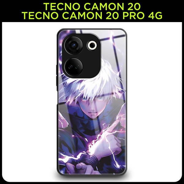 Стеклянный чехол на Tecno Camon 20/20 Pro 4G / Текно Камон 20/20 Про 4G ...