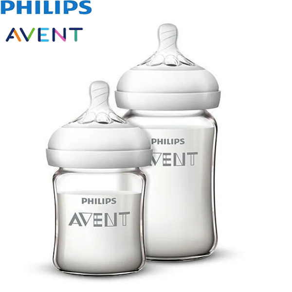 Набор бутылочек Philips Avent Natural (0+ месяцев), 125 мл и 240 мл с ...