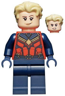 Минифигурка Lego Captain Marvel (Carol Danvers) - Tan Hair Swept Back ...