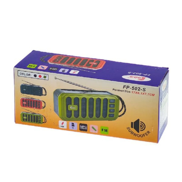 Портативная колонка + антенна телескопическая Fepe FP-502-S р/п Black (USB,Bluetooth) купить на ...