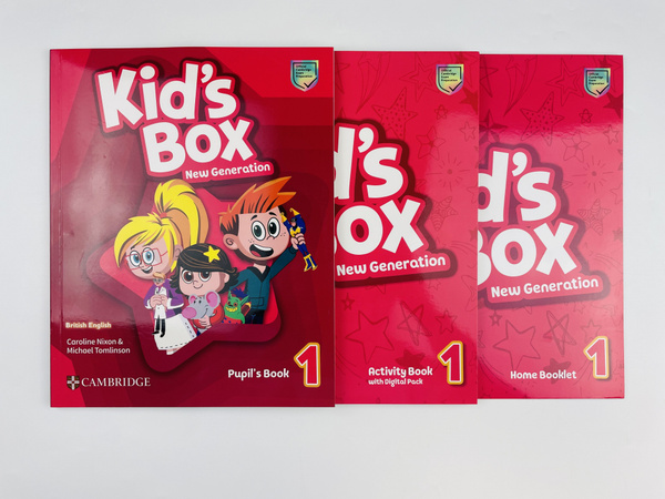 Kid's Box 1 New Generation Полный комплект Pipil's Book + Activity Book + Home Booklet + CD ...