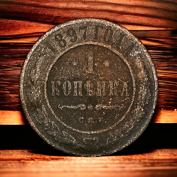 Монета Российской Империи 1 копейка 1897 года, СПБ. Николай III - купить в интернет-магазине ...