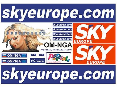 Декаль Boeing 767-700 Skyeurope. Масштаб 1:144 - купить с доставкой по ...