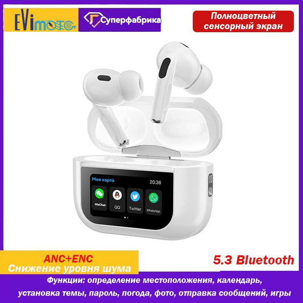 2024 Новые беспроводные 5.3 Bluetooth ANC+ENC шумоподавляющие наушники WT-2 с сенсорным цветным ...