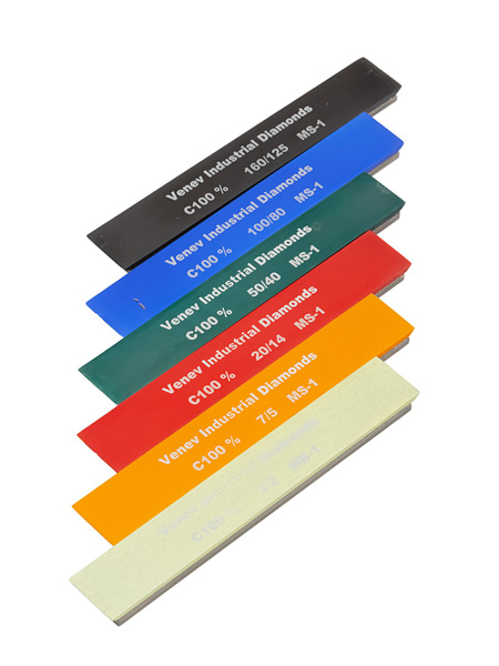 Набор из 6 ти алмазных анодированных брусков 150х25х7х3 Ms 1 медно оловянная в боксе купить