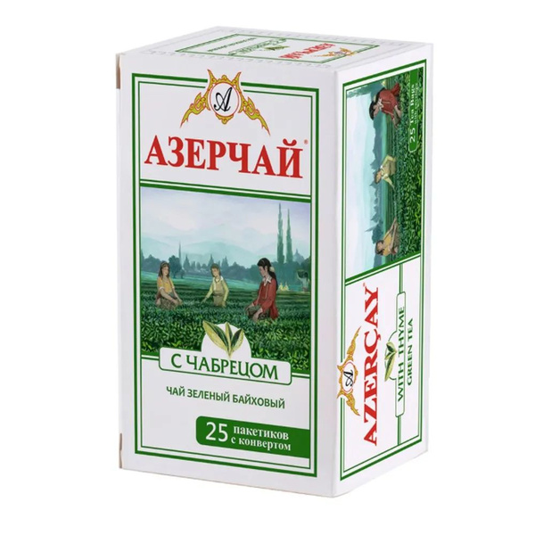 Вопросы и ответы о Чай в пакетиках зеленый Азерчай с чабрецом, 25 ...