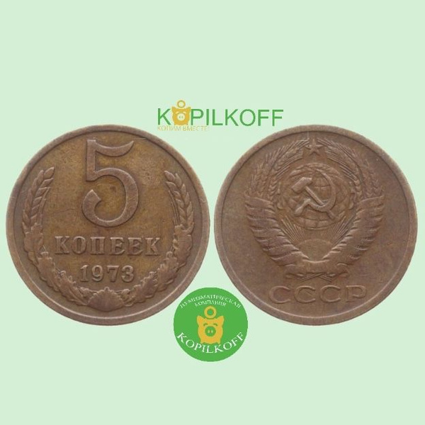 Монета 5 копеек 1973 гв./Регулярного выпуска СССР/из оборота - купить в интернет-магазине OZON с ...