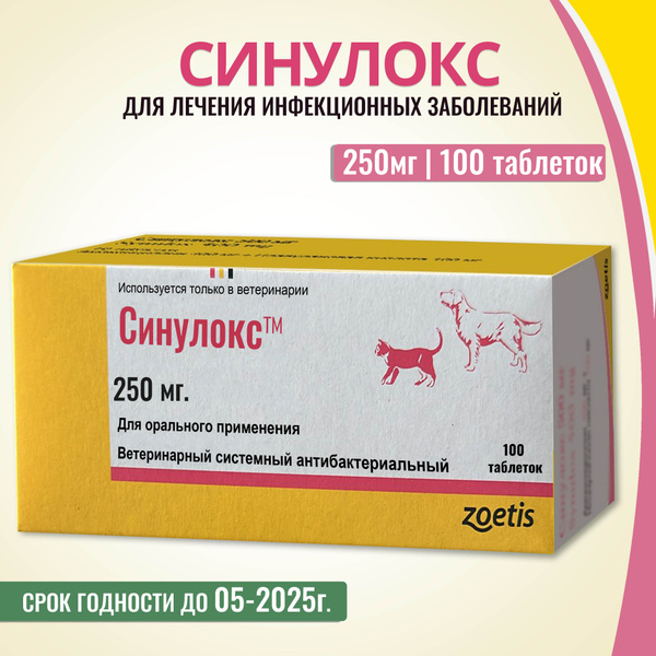 Синулокс 250 мг., 100 таблеток, препарат противовоспалительный - купить ...