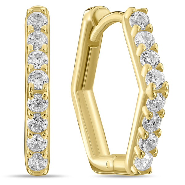 MIUZ Diamonds Серьги из желтого золота 585 пробы с фианитами - купить с ...
