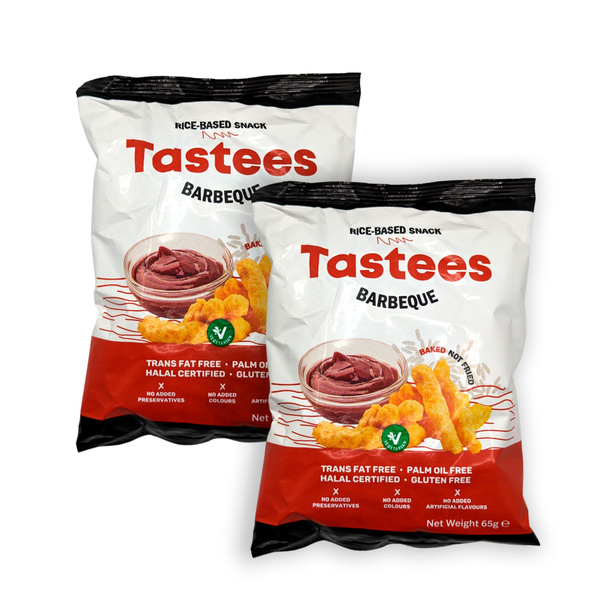 Чипсы рисовые Tastees Barbeque Барбекю 2 упаковки 65г Импорт из ...