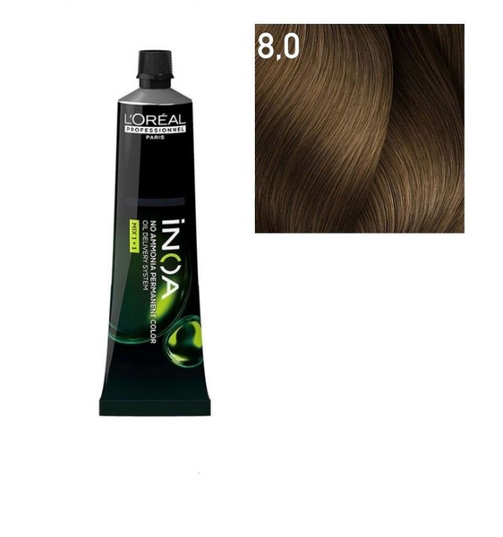 L'Oreal Professionnel Inoa 8,0 светлый блондин глубокий, 60 мл - купить ...