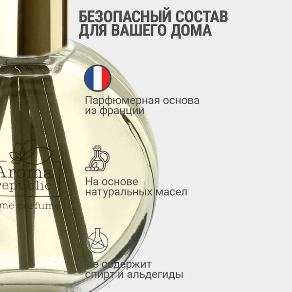 Ароматический диффузор Aroma republic, Пропитанный, Роза, Жасмин, 70 мл ...