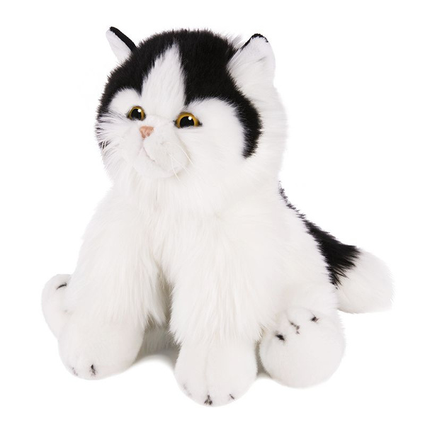 Мягкая игрушка реалистичная MAXITOYS кот черно-белый - купить с ...