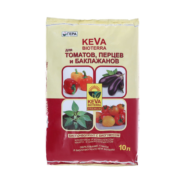 Почвогрунт KEVA BIOTERRA для Томатов и Перцев, 10 л - купить по низкой ...
