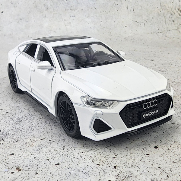 Характеристики Машинка инерционная Audi RS7 металлическая модель 1:32 Ауди RS7 белая 15см, со ...