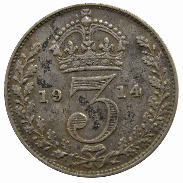 Старинная монета Великобритании 3 пенса 1914 г. - купить в интернет-магазине OZON с быстрой ...