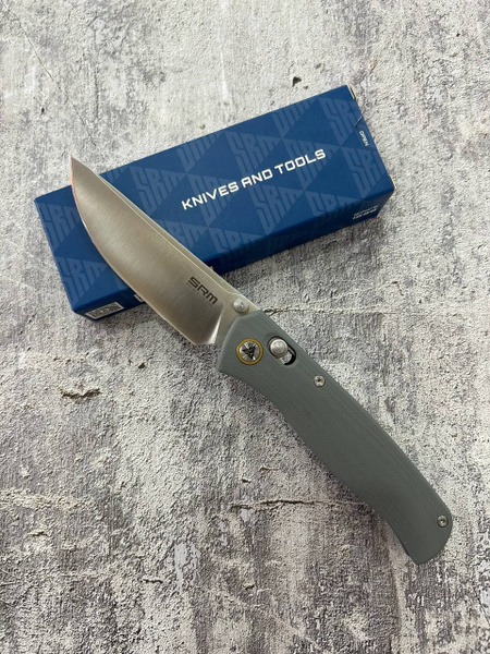 Складной нож SRM 255L-GK, сталь 10Cr15Mov, рукоять Bluish Grey - купить ...