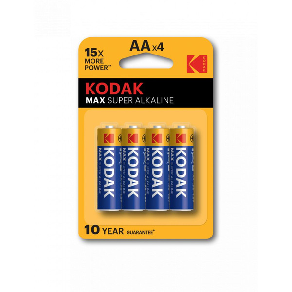 Батарейки Kodak LR6-4BL MAX SUPER Alkaline KAA-4 (80/400/17600) - купить с доставкой по выгодным ...