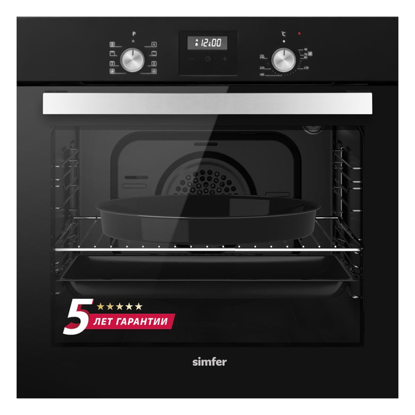 Simfer духовой шкаф 9 режимов работы / конвекция, гриль, таймер + часы / 58 литров / подсветка ...