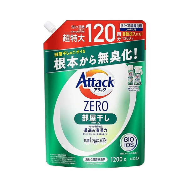 KAO "Attack Zero One Hand Type" Жидкое средство для стирки суперконцентрированное ...