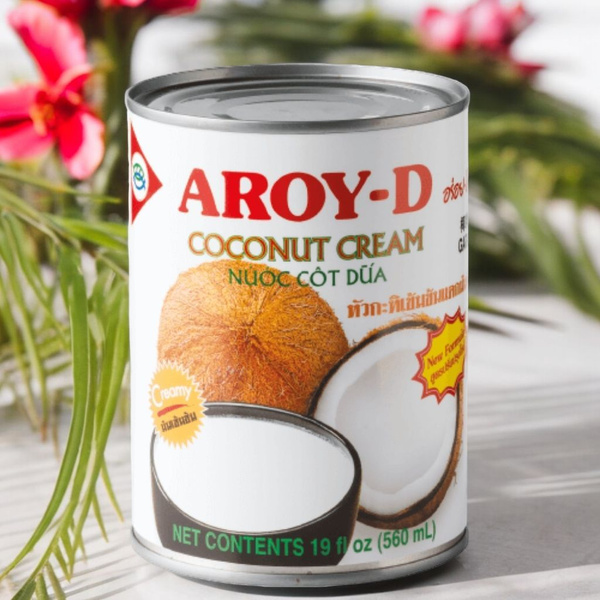Кокосовые сливки растительные Aroy-D, без сахара, 560 мл - купить с ...