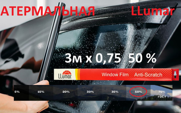 Пленка тонировочная llumar, 50%, 75x300 см купить по выгодной цене в ...