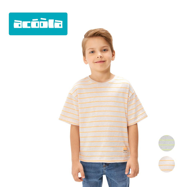 Футболка Acoola, размер 128, цвет бежевый, хлопок 92%;полиэстер 8% - купить по выгодной цене в ...