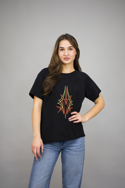 Футболка SVETLANA BATARON, размер 48, цвет черный, Хлопок 100% - купить ...