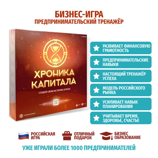 Хроника Капитала - бизнес игра: экономическая настольная обучающая ...